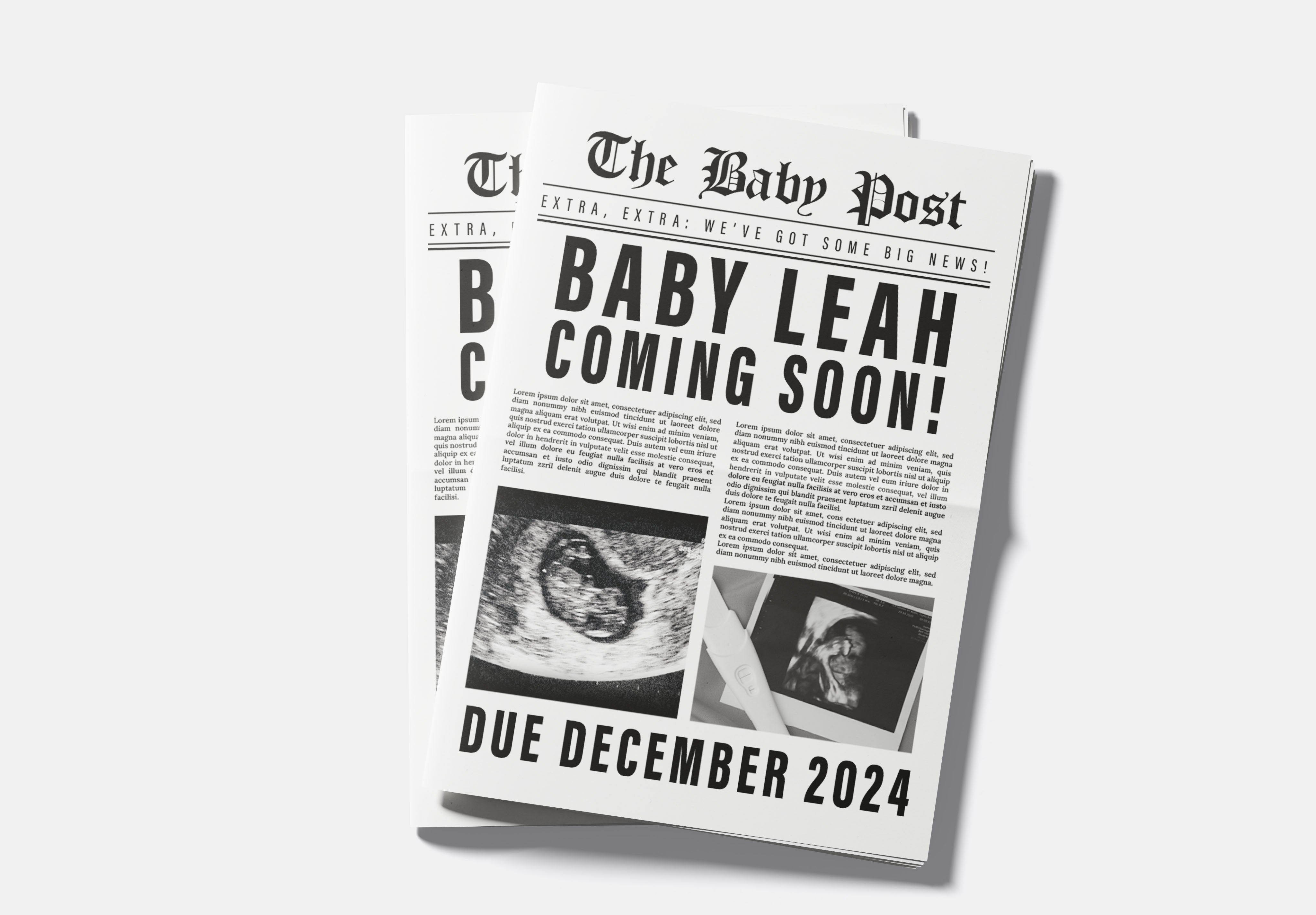 Newspaper Baby Announcement – Lauprint