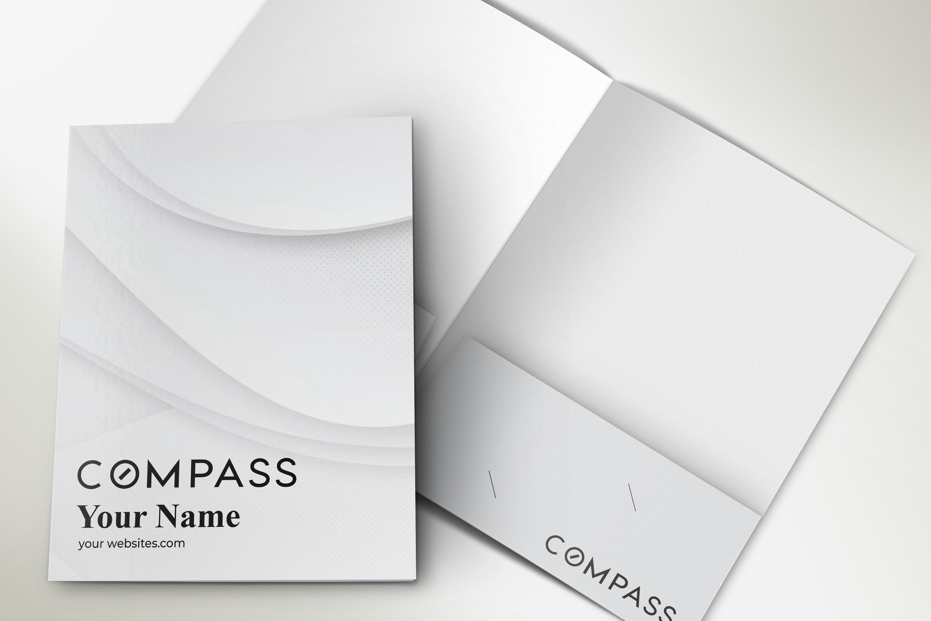 Compass Custom Presentation Folder Printing with Soft touch laminating ...