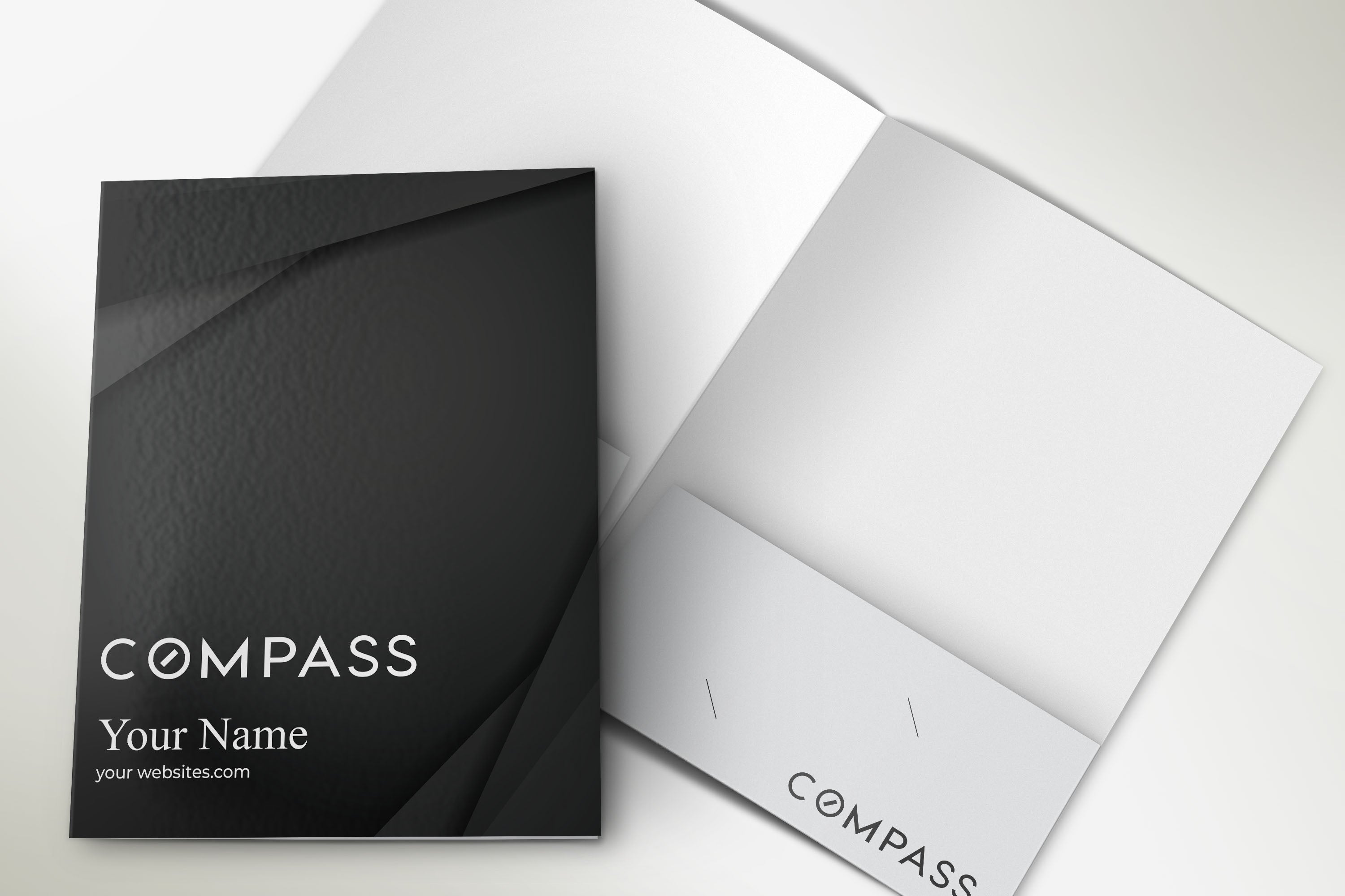 Compass Custom Presentation Folder Printing with Soft touch laminating ...