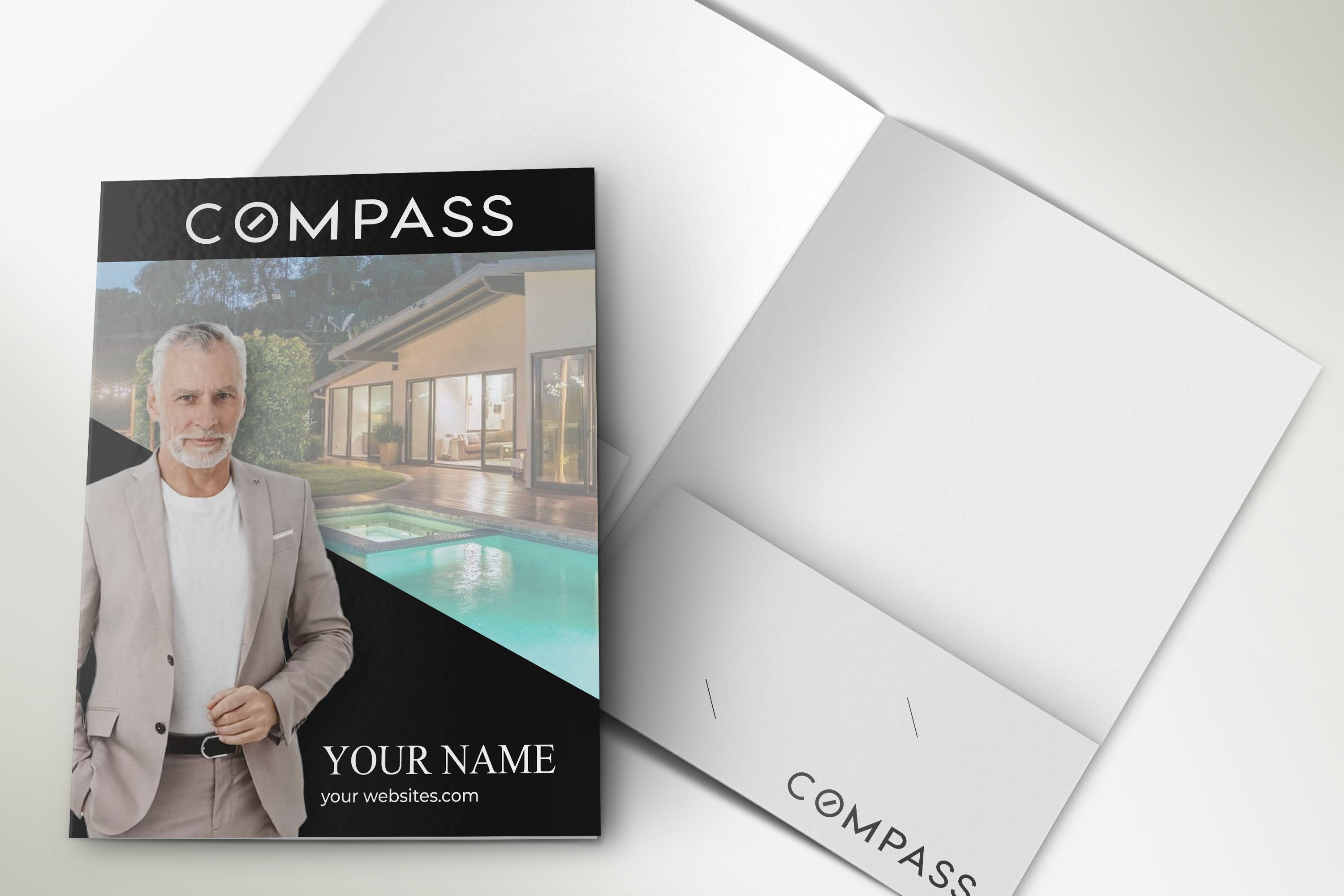 Compass Custom Presentation Folder Printing with Soft touch laminating ...